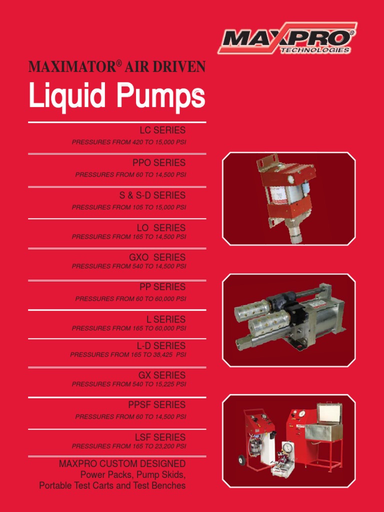 Maxpro Technologies Liquid Pump Catalog R8 | PDF | Pump | Valve