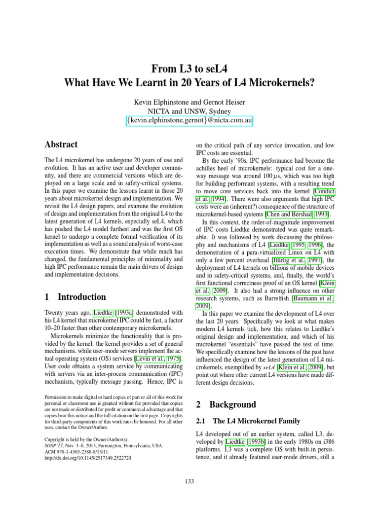 From L3 To Sel4 What Have We Learnt in 20 Years of L4 Microkernels ...