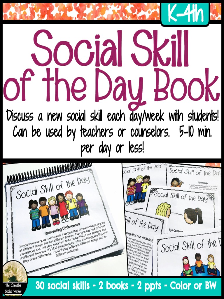 Discuss A New Social Skill Each Day/week With Students! Can Be Used by ...