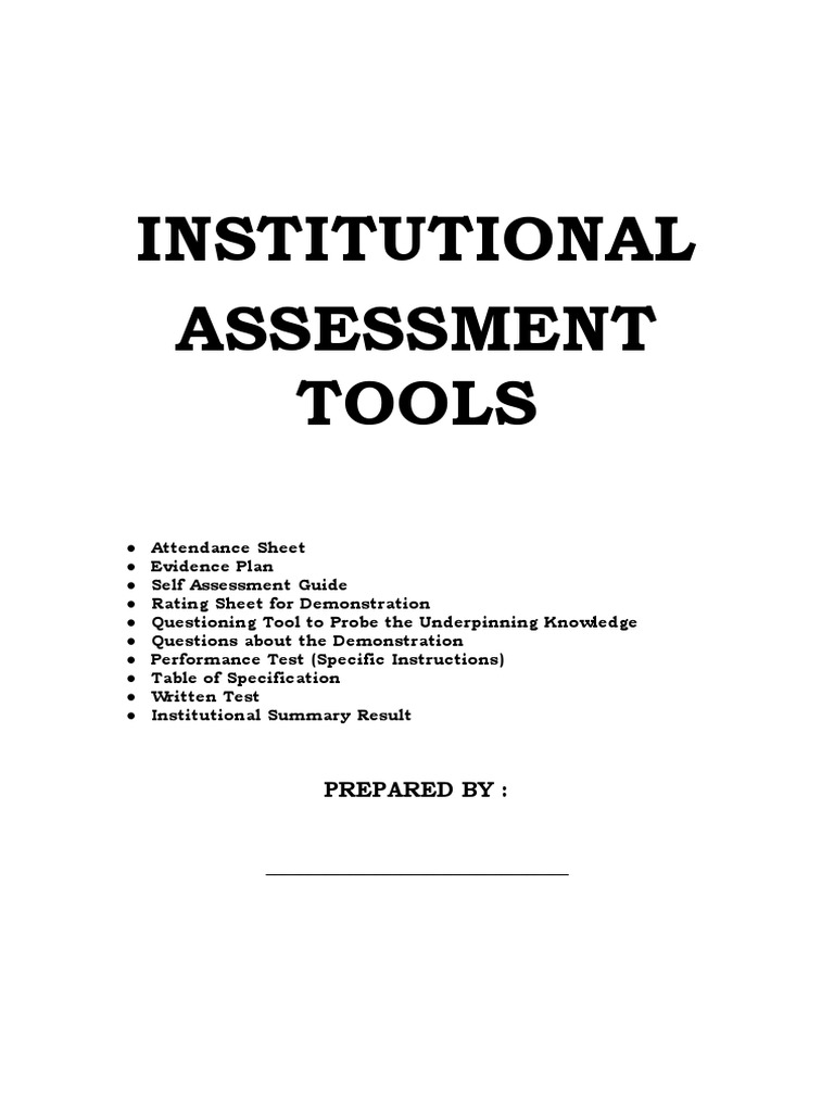 Template Institutional Assessment Pdf Competence Human Resources