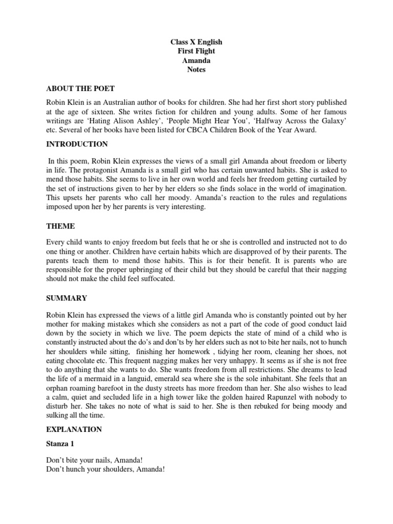 Amanda - Notes & Video Link | PDF | Rapunzel
