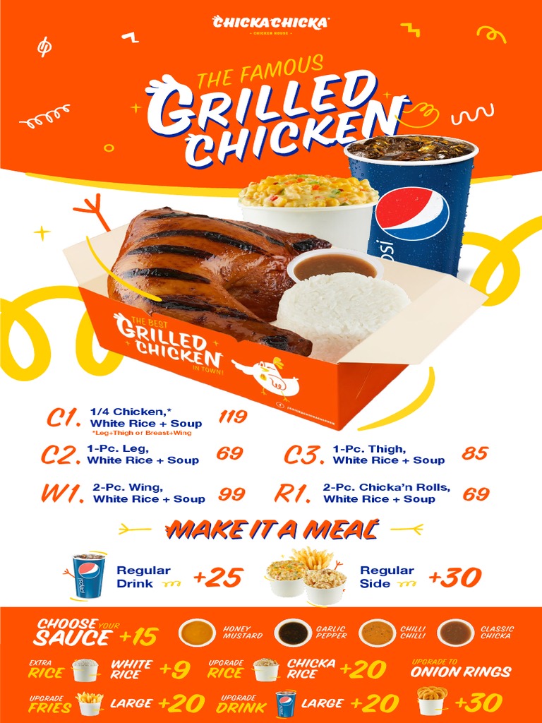 Chicka Menu 121319 5PM PDF | PDF | Cooking | Food And Drink
