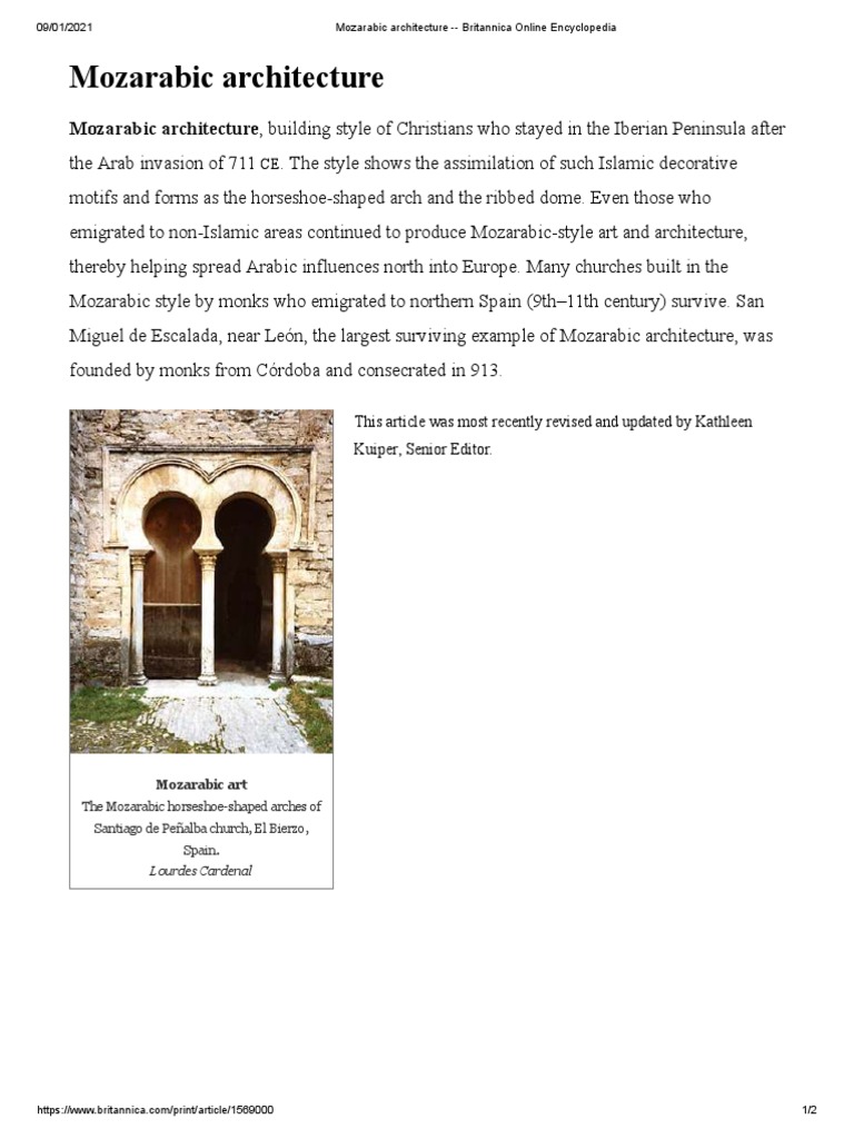 Mozarabic Architecture - Britannica Online Encyclopedia | PDF | Social ...