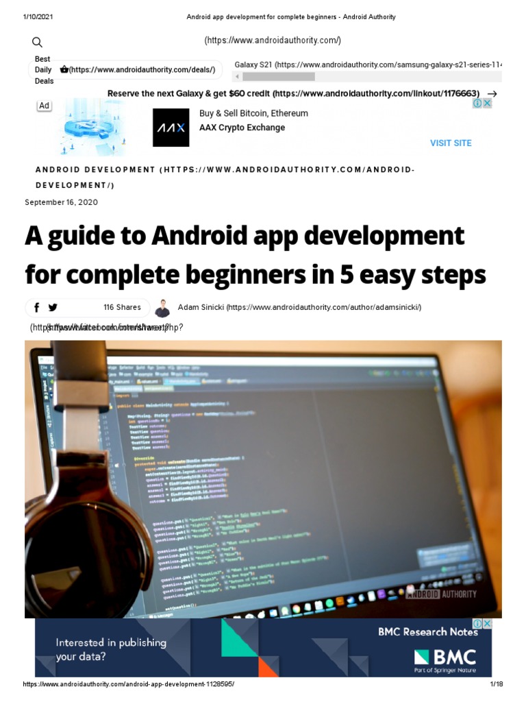 Android App Development For Complete Beginners | PDF | Android (Operating System) | Xamarin
