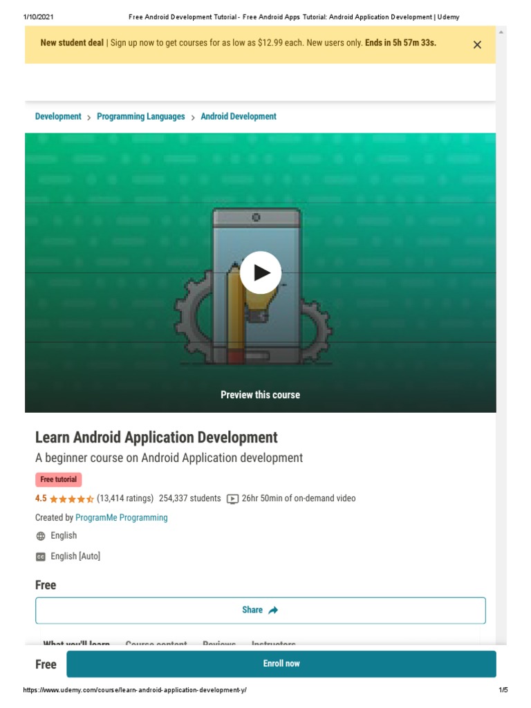 Free Android Development Tutorial | PDF