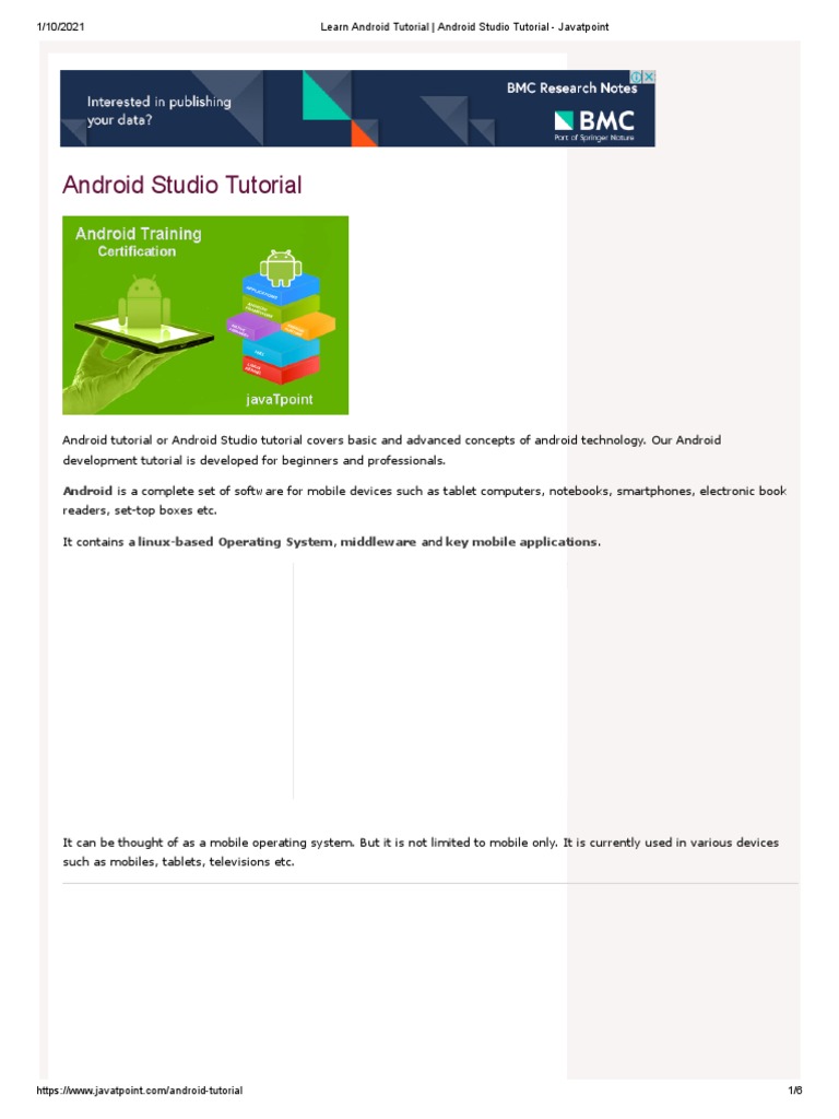 Learn Android Tutorial | PDF | Android (Operating System) | Mobile App