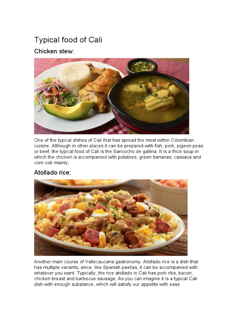 Typical Food of Cali: Chicken Stew | PDF | Cooking | Cuisine Of The ...