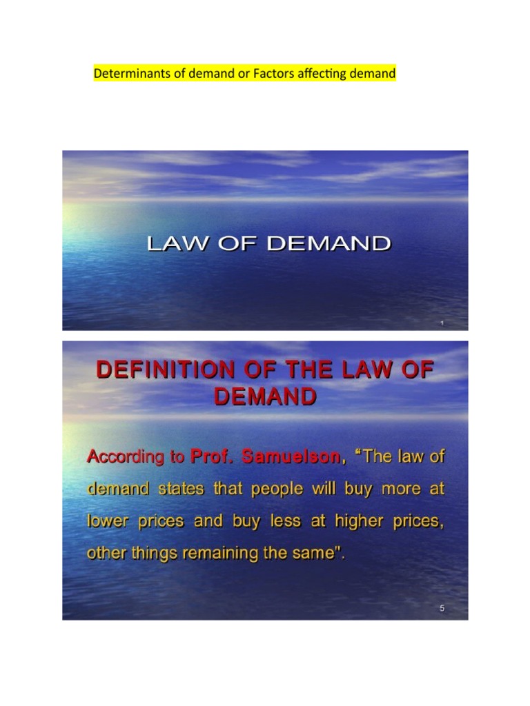 Determinants of Demand Explained | PDF