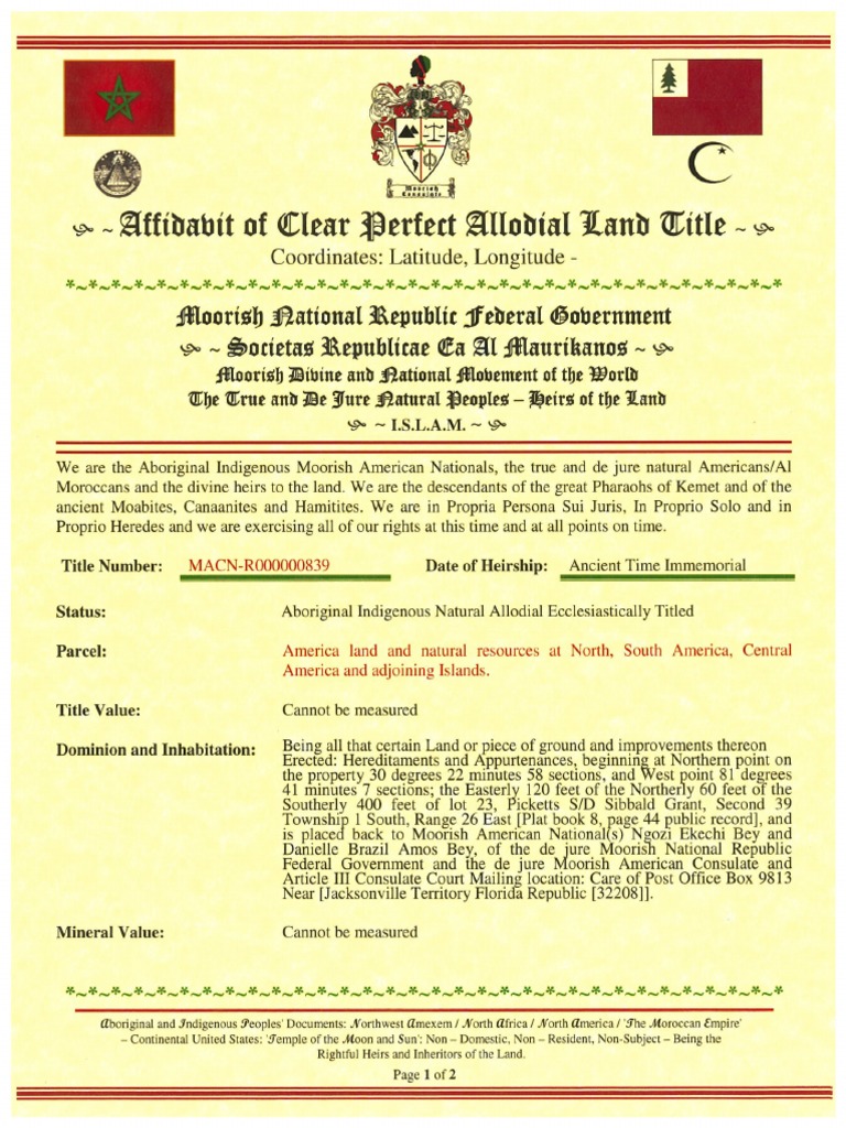 Allodial Title | PDF