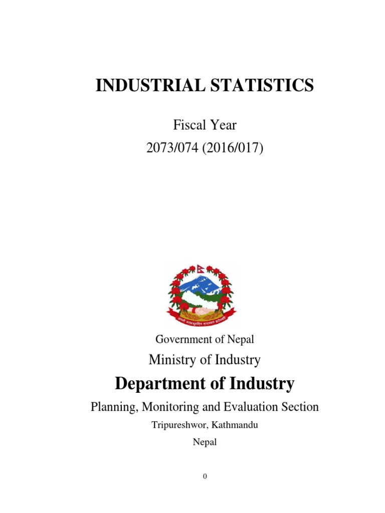 Industrial Statistics 7374 | PDF | Fiscal Year | Statistics