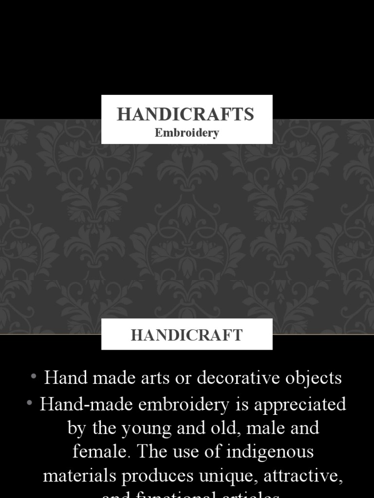 Handicrafts: Embroidery | PDF | Embroidery | Textiles