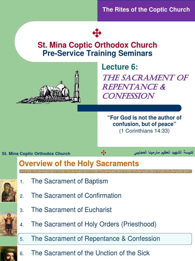 Coptic Orthodox Confession Guide | PDF | Confession (Religion) | Eucharist