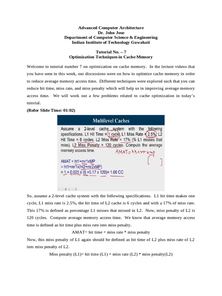 Lec 23 | PDF | Cpu Cache | Subroutine