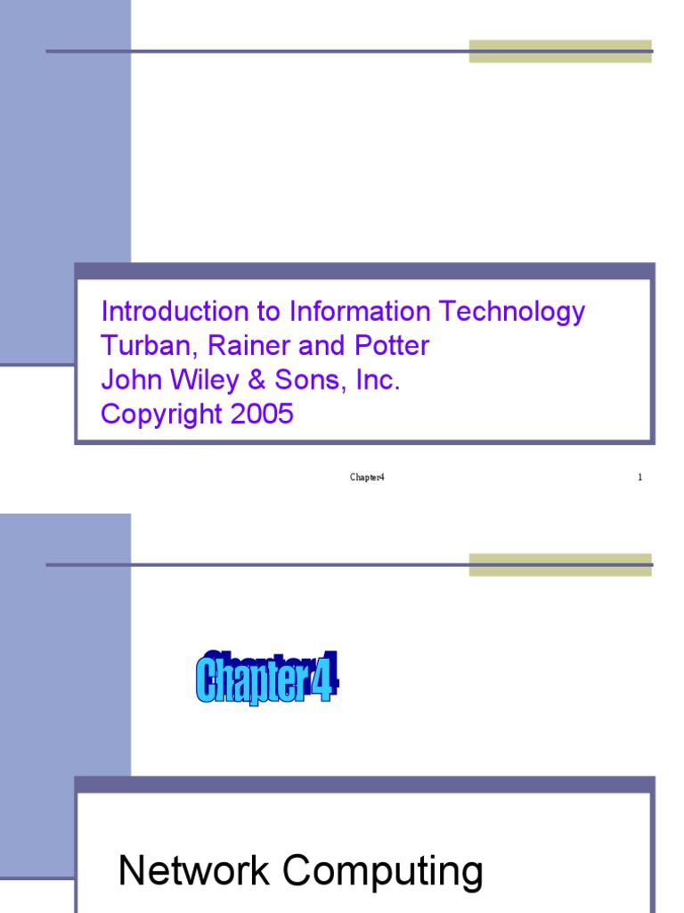 Introduction To Information Technology Turban, Rainer and Potter John ...