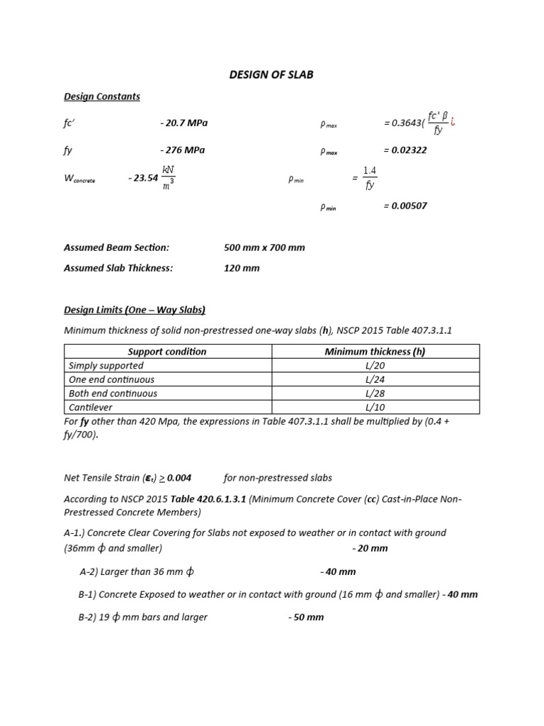2-Design of Slab | PDF | Architectural Design | Architecture
