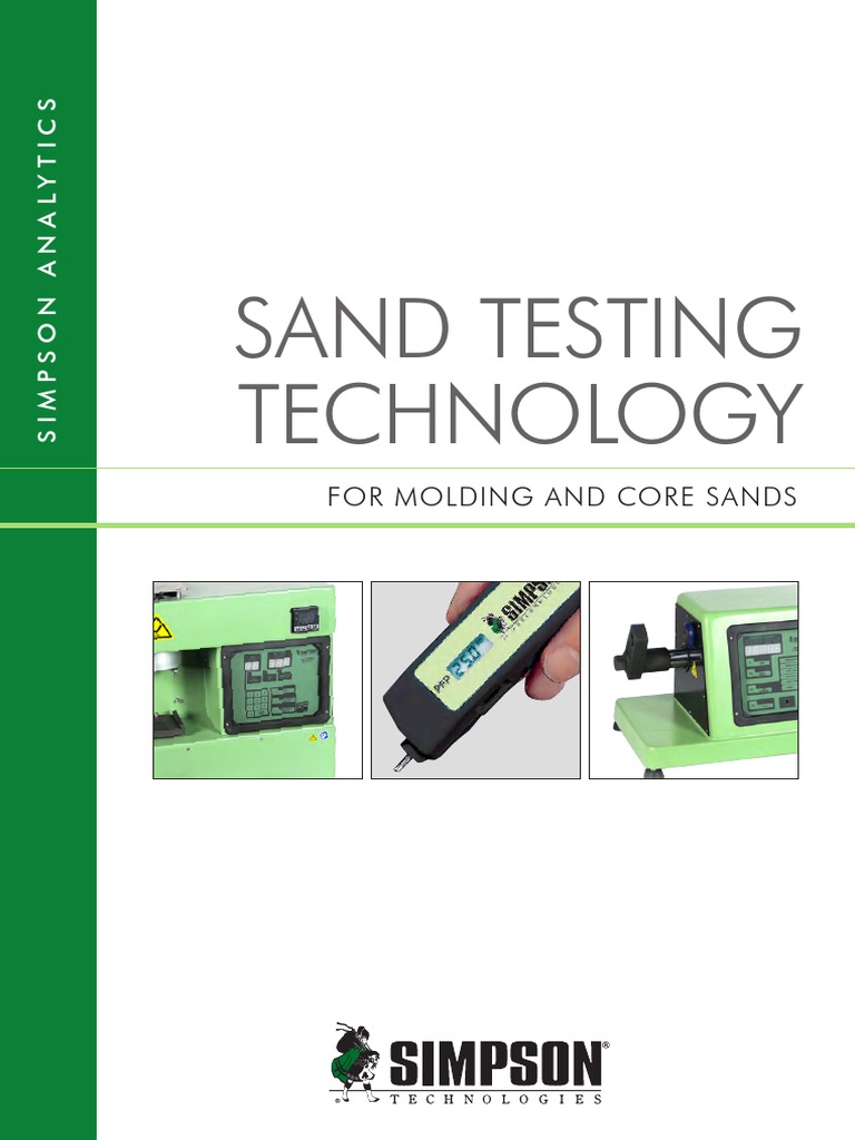 Simpson Sand Testing Catalog | PDF | Casting (Metalworking) | Foundry