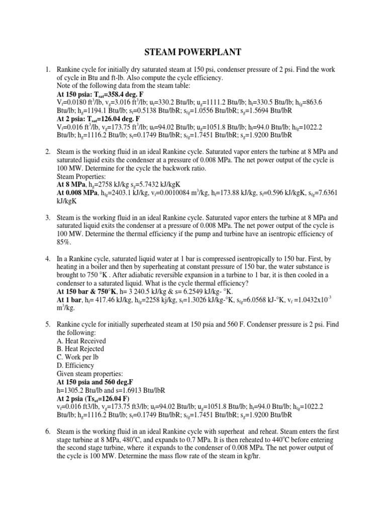 Steam Problems | PDF | Boiler | Steam Power