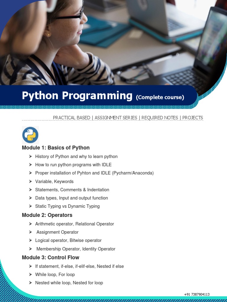 Python Programming: Module 1: Basics of Python | PDF | Method (Computer ...