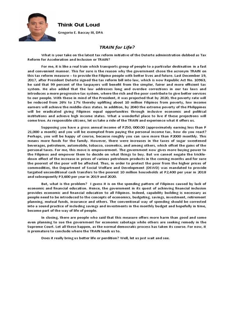 Think Out Loud - 1 | PDF | Progressive Tax | Poverty