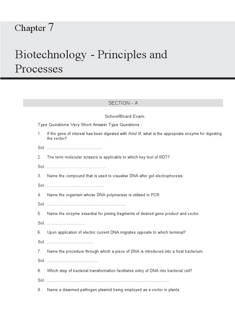 Biotech Quiz | Download Free PDF | Plasmid | Restriction Enzyme