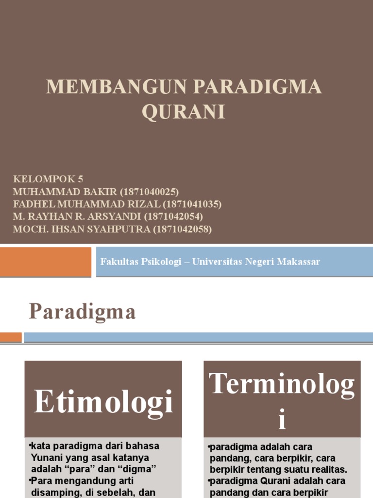 PPT Membangun Paradigma Qurani | PDF