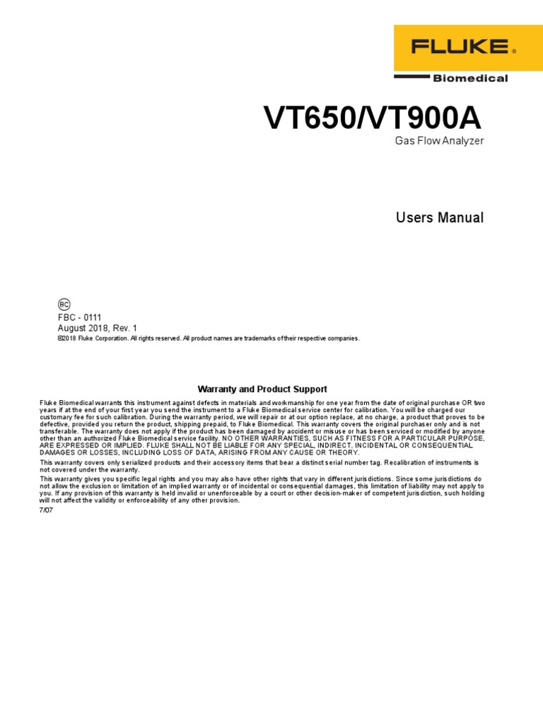 Vt900a User Manual | PDF | Calibration | Flow Measurement