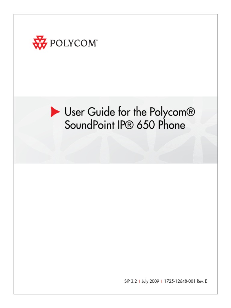 SoundPoint IP 650 User Guide SIP 3 2 | PDF | Copyright | Telephone