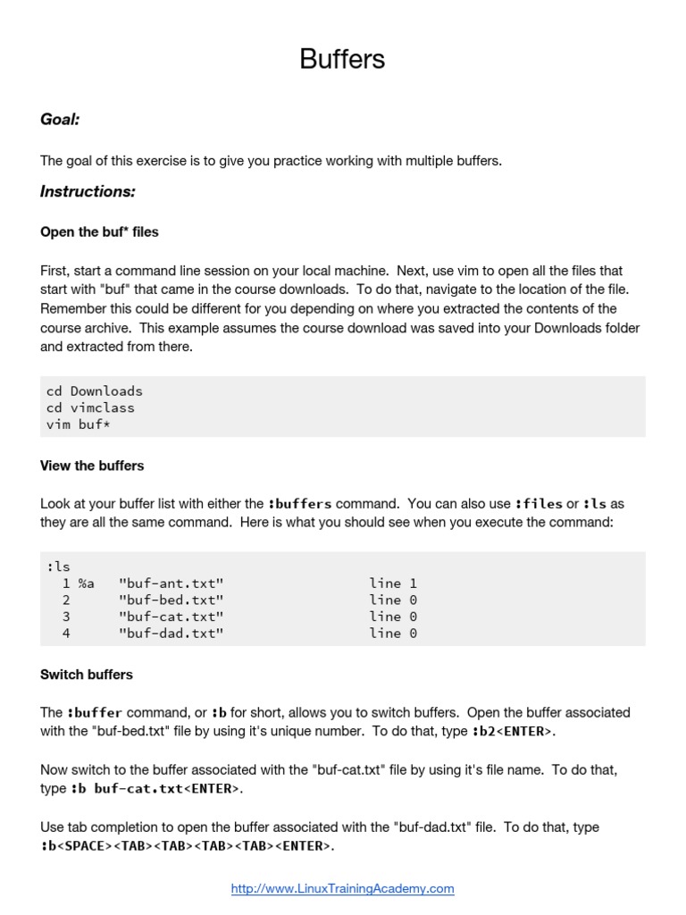 Exercise 12 Buffers | PDF | Text File | Computer File