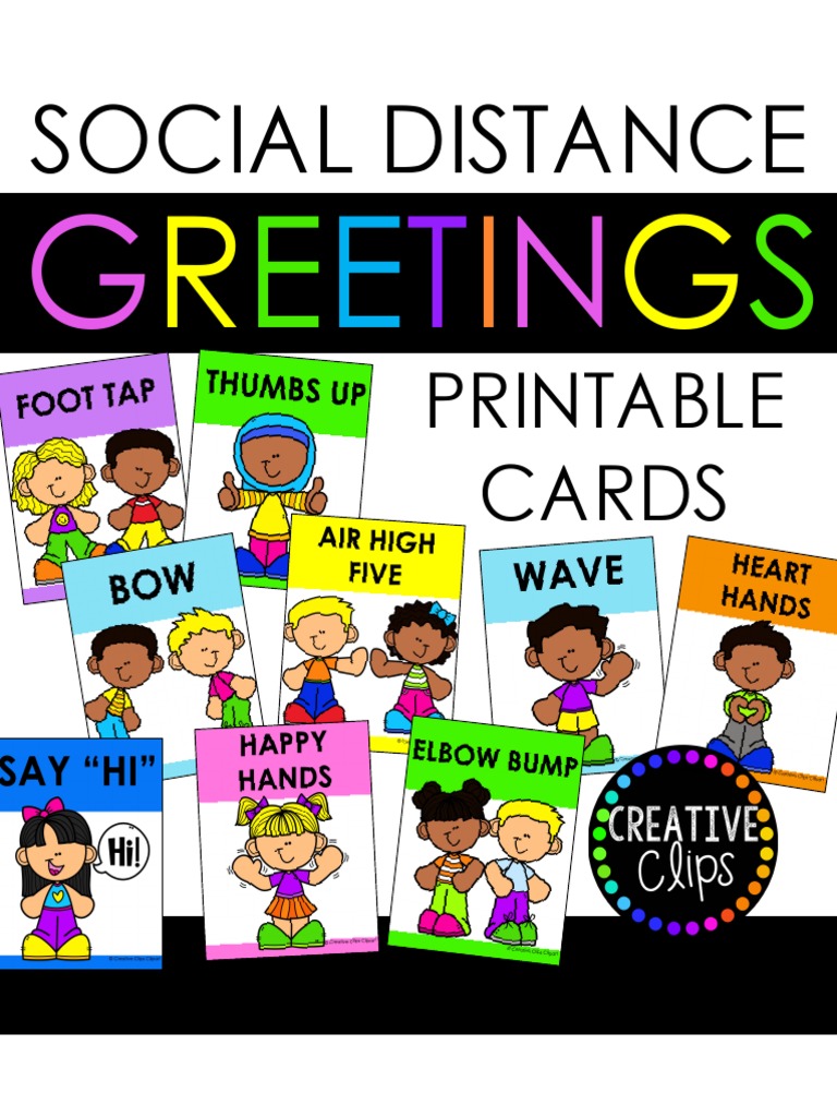 SocialDistanceGreetingPostersCards-Elementary 2020 | PDF
