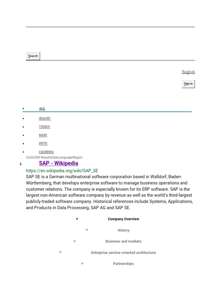 SAP - Wikipedia: English | PDF | Information Management | Application ...