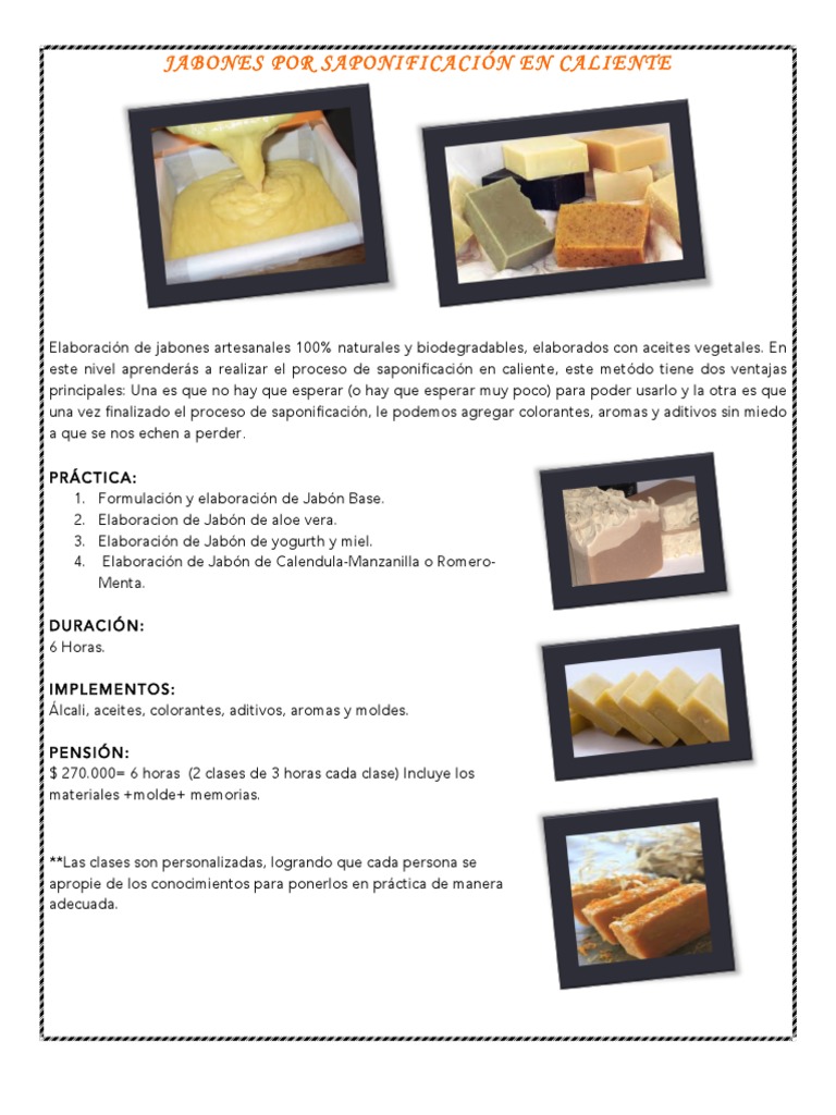 Brochoure JABONES SAPO CALIENTE I PDF | PDF | Cocina, comidas y vino