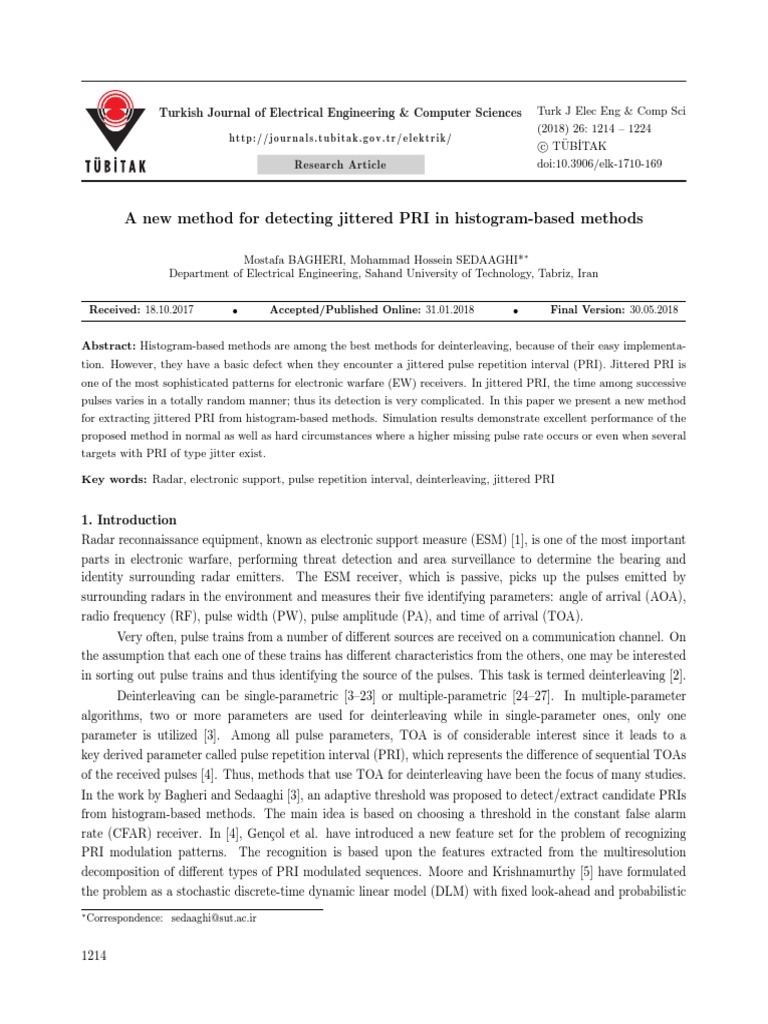 A New Method For Detecting Jittered PRI in Histogram-Based Methods ...