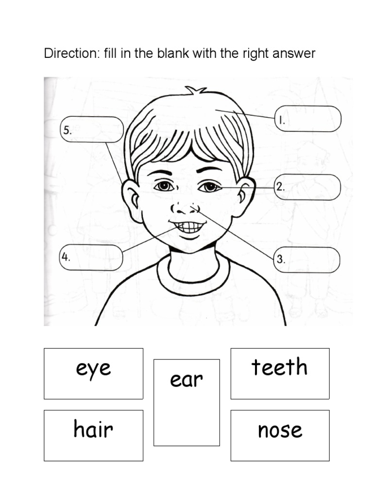 Fill in the Blanks: Body Parts Quiz | PDF