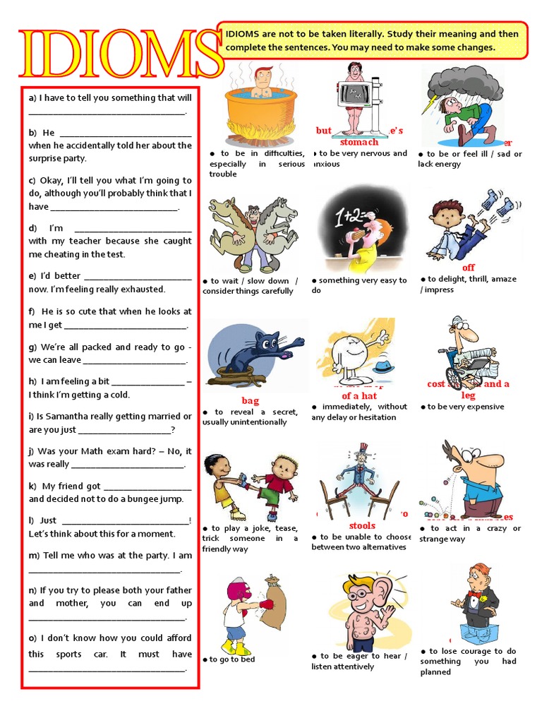 Idioms Fun Activities Games Information Gap Activities Pi - 88848 | PDF