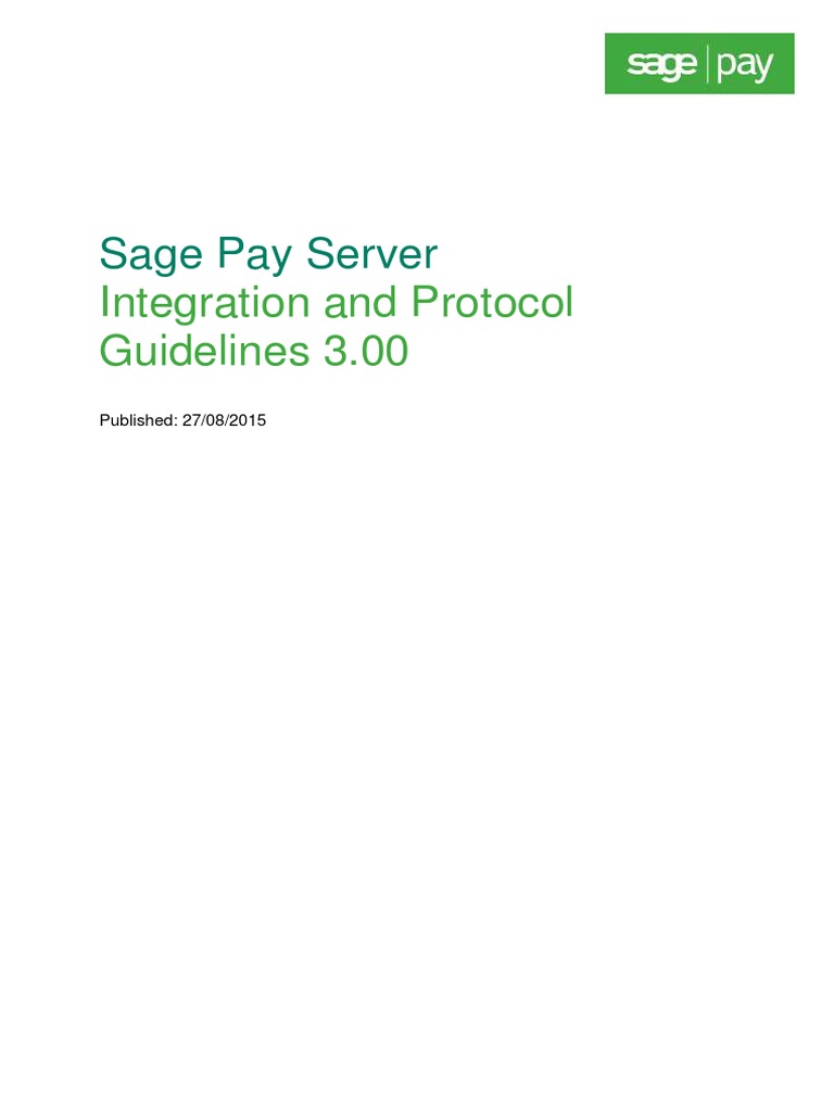 Sagepay Server Integration And Protocol Guidelines 270815 Pdf Computing Business
