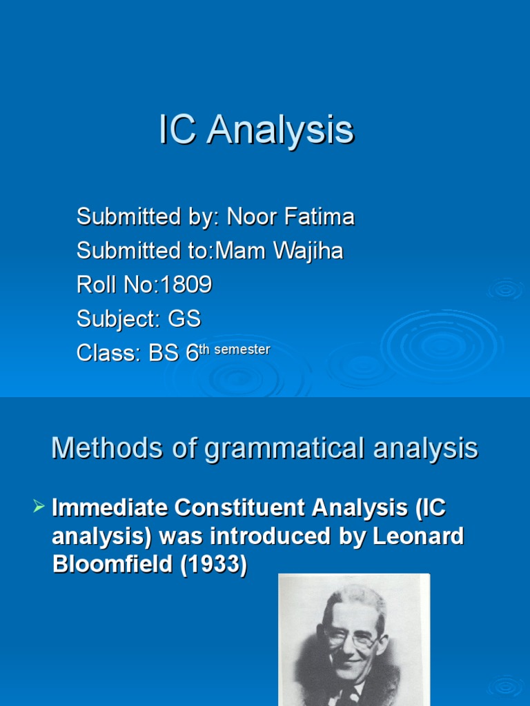 IC Analysis | PDF | Phrase | Word