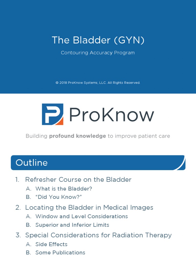 ProKnow CAP Bladder 20180715 | PDF | Urinary Bladder | Radiation Therapy
