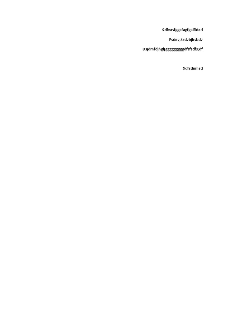 An Untitled and Unclear Document Containing Random Characters and Words ...