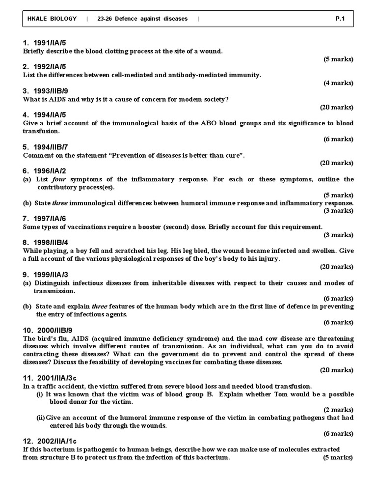 Chapter23-26 - Defence Against Diseases PDF | PDF | Gene Therapy | Vaccines