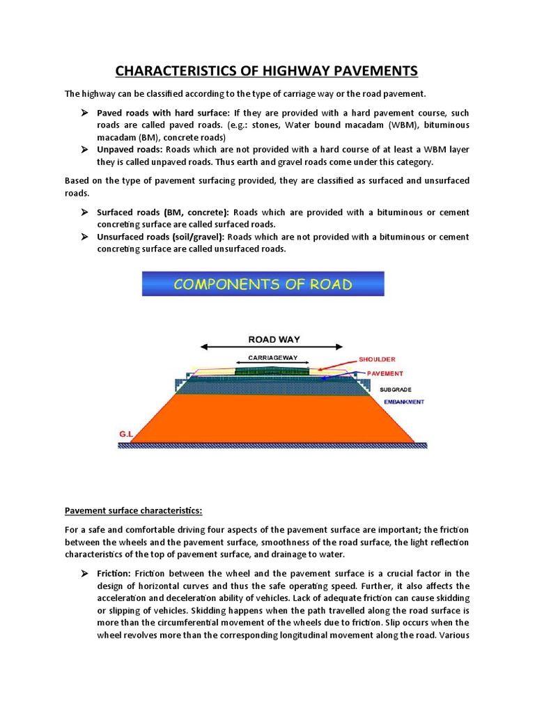 HGT Characteristics of Highway Pavements | PDF | Road Surface | Road