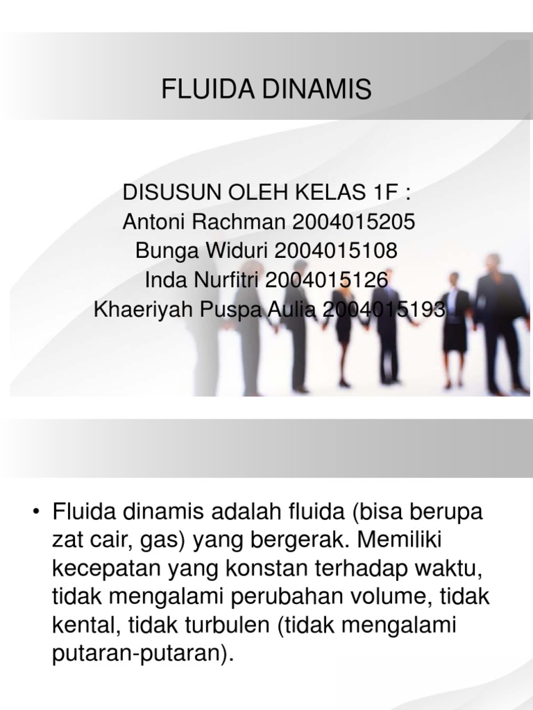 FLUIDA DINAMIS Ppt-Dikonversi | PDF | Griya & Taman | Seni