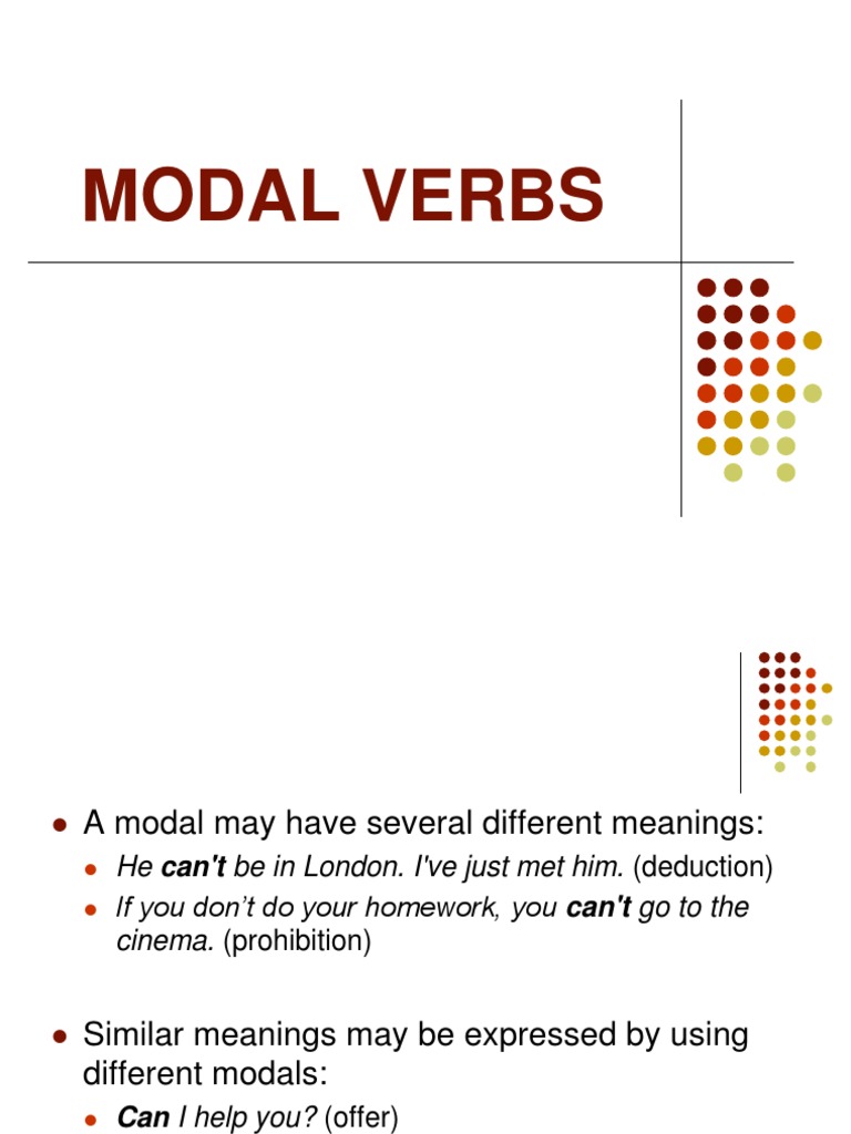 Modals | PDF | Verb | Language Mechanics