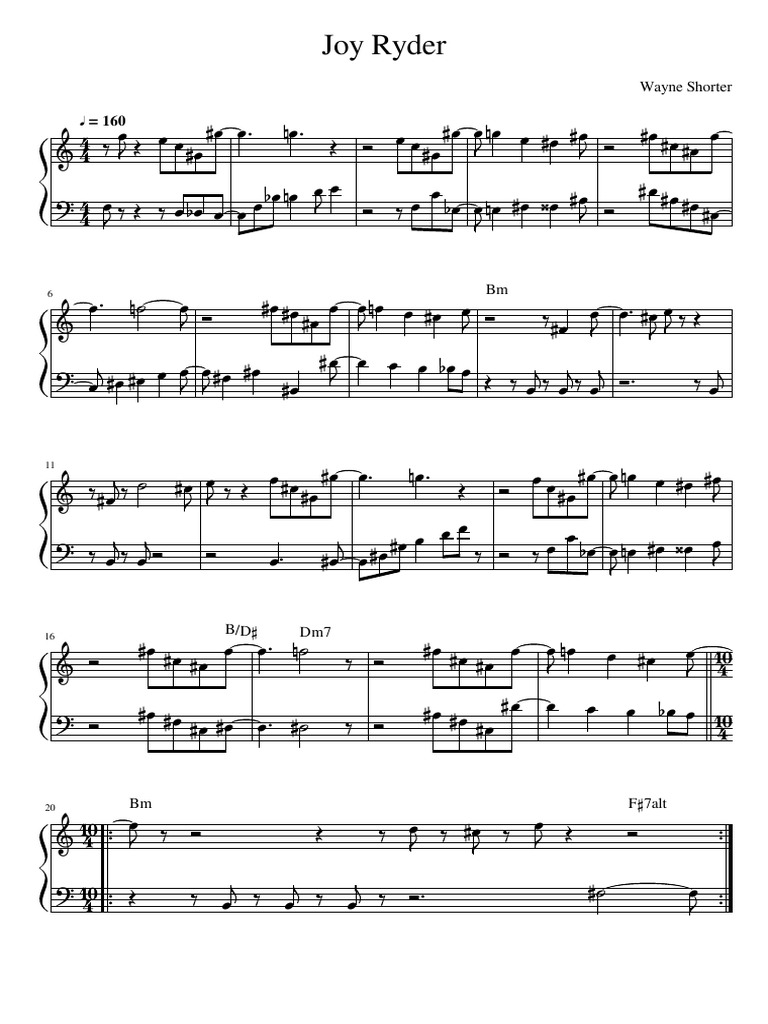 Joy Ryder: Wayne Shorter 160 | PDF