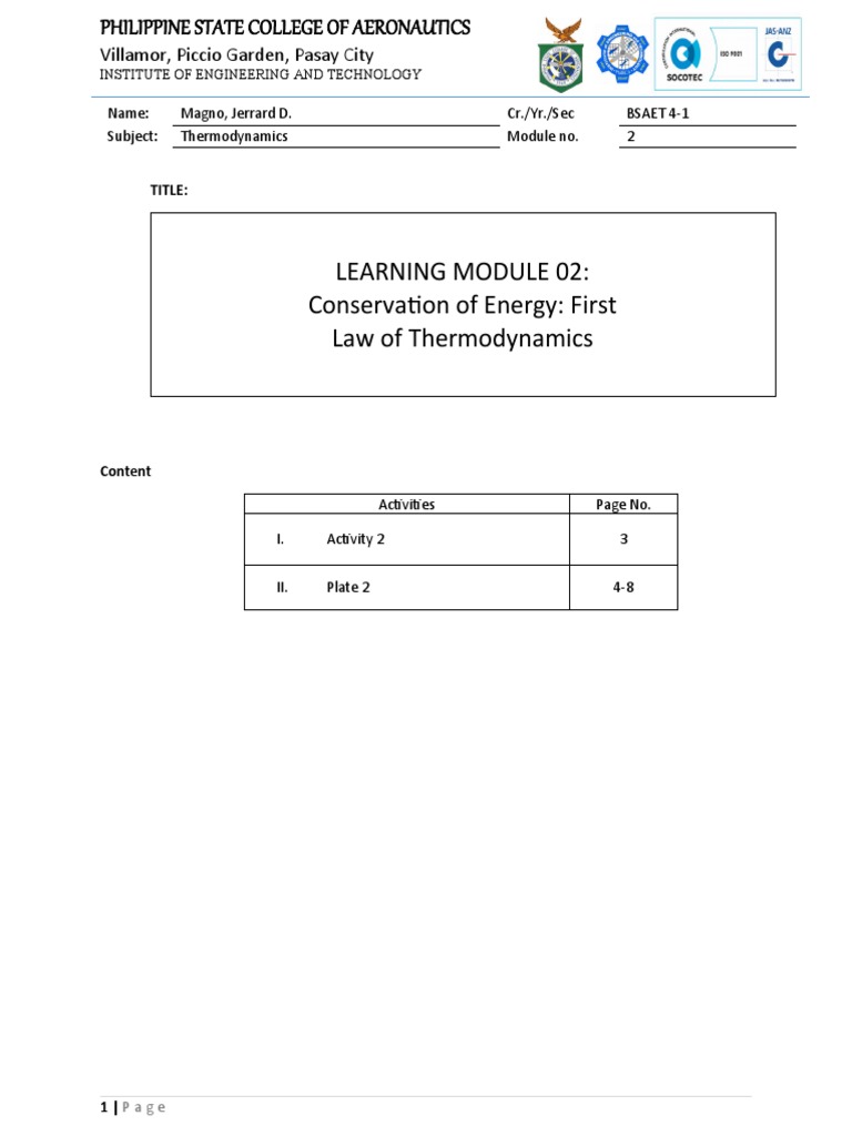 Module 2 Answer Sheet | PDF | Heat | Heat Transfer