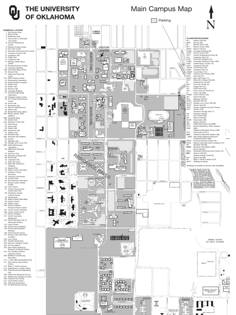 OU Campus Map | PDF | University Of Oklahoma | Science