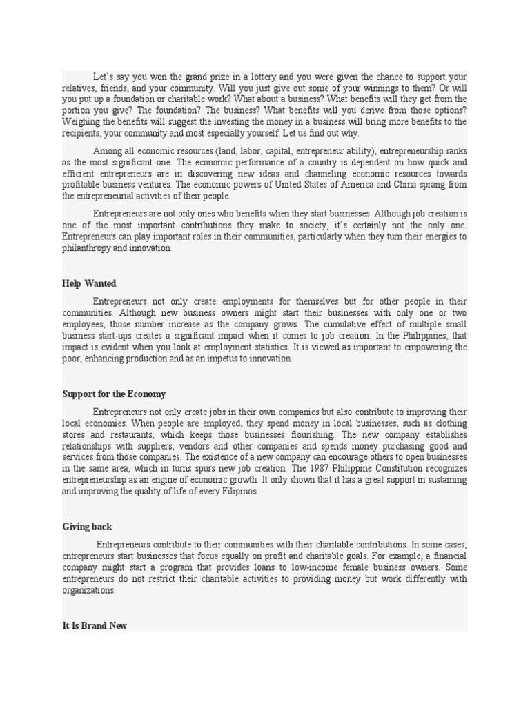 The Significant Role of Entrepreneurs in Economic Growth, Job Creation ...