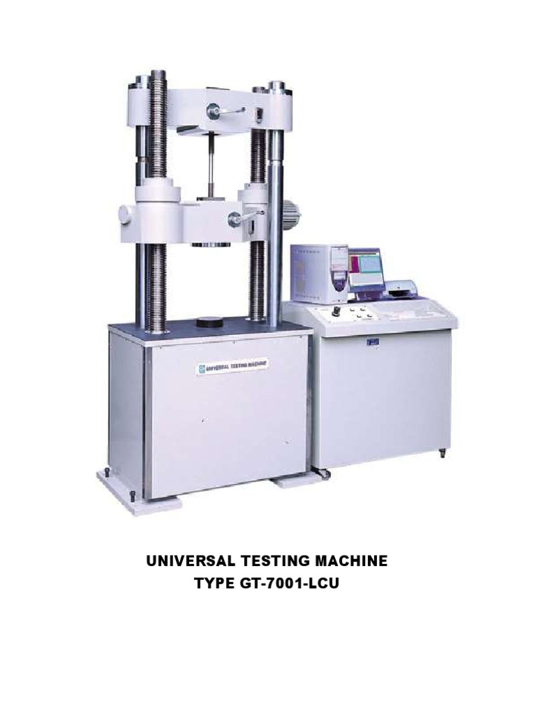 Gambar Mesin Utm GT7001-LCU | PDF | Mechanical Engineering ...