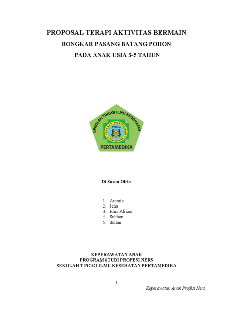 Proposal Terapi Aktivitas Bermain | PDF