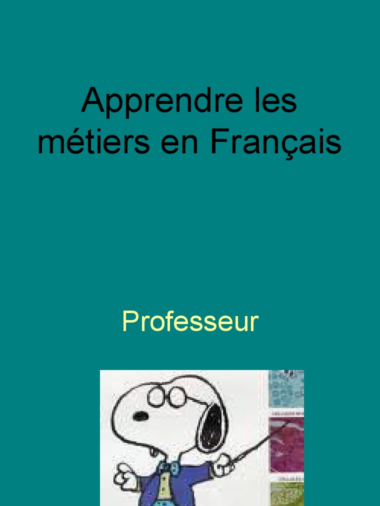 Apprendre Les Métiers en Français PPT | PDF | Coiffeur | Médecine