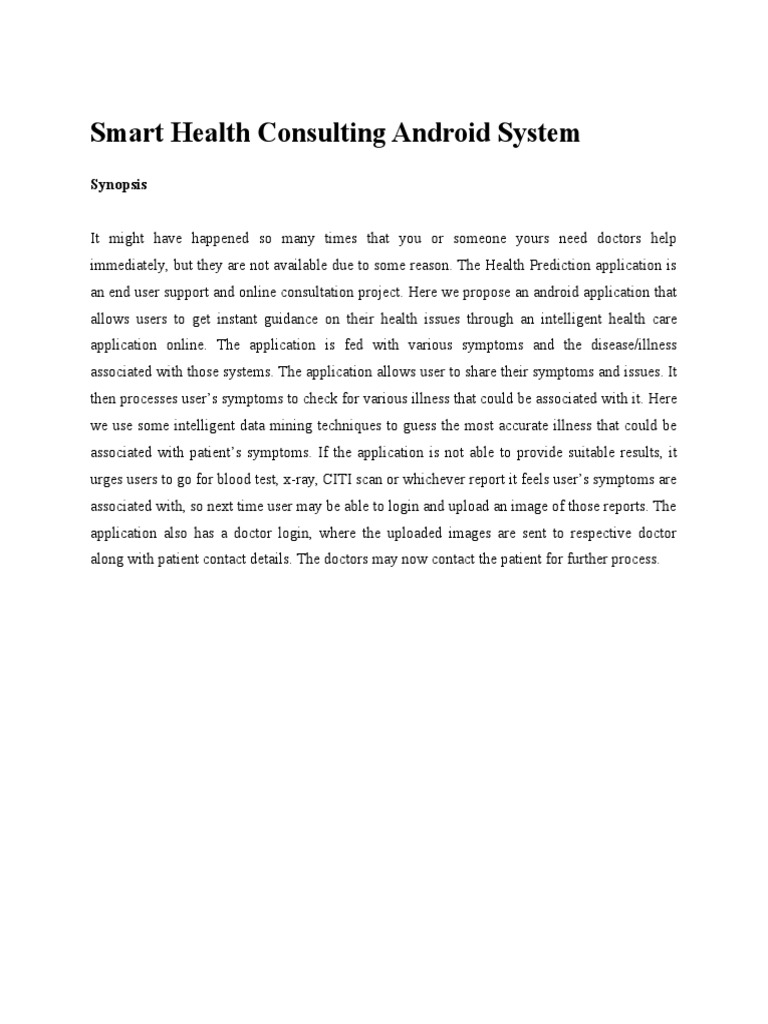 Smart Health Consulting App Overview | PDF